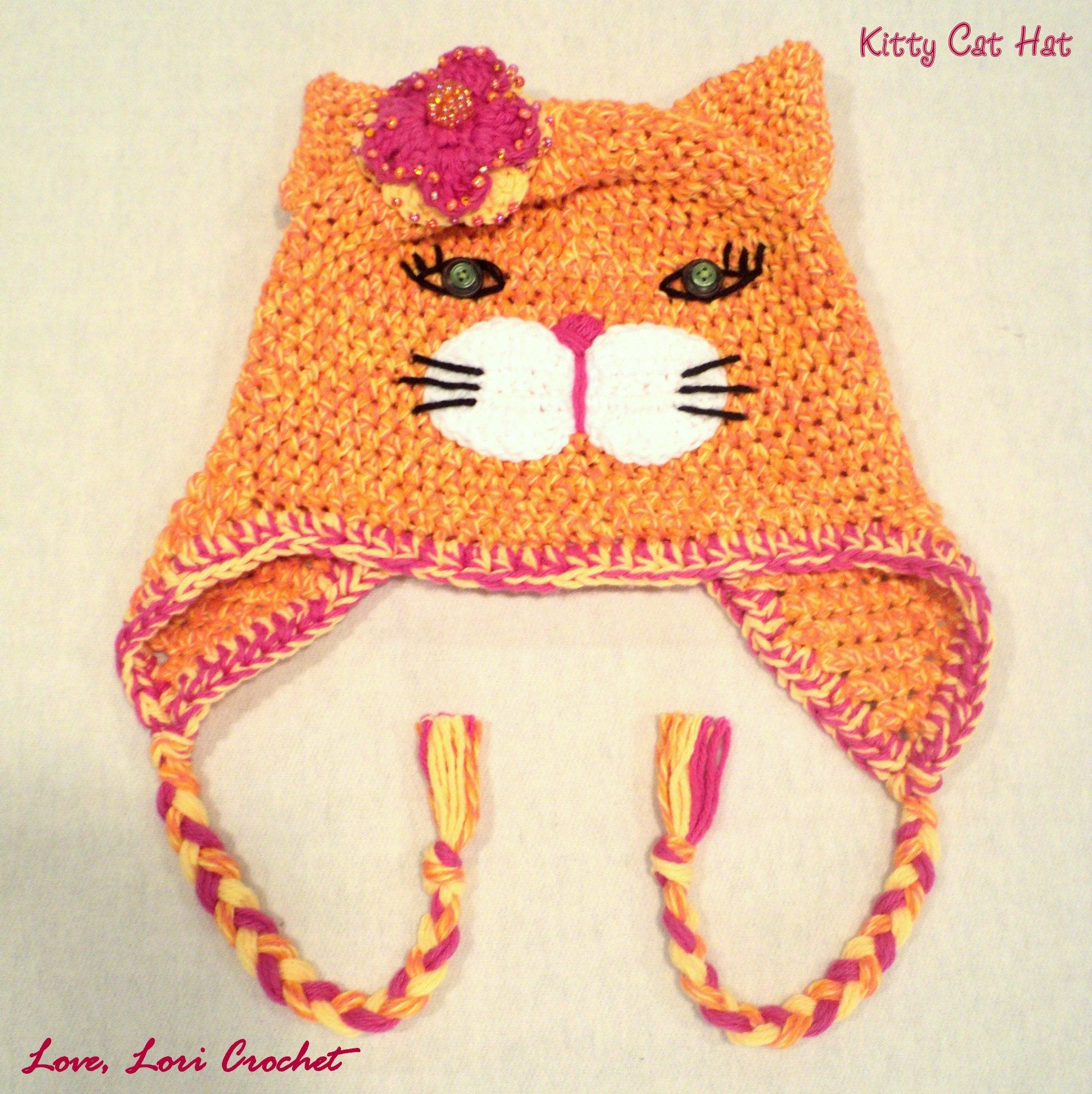 Crochet Pattern Child's Hat Cat Hat Crochet Pattern - Etsy