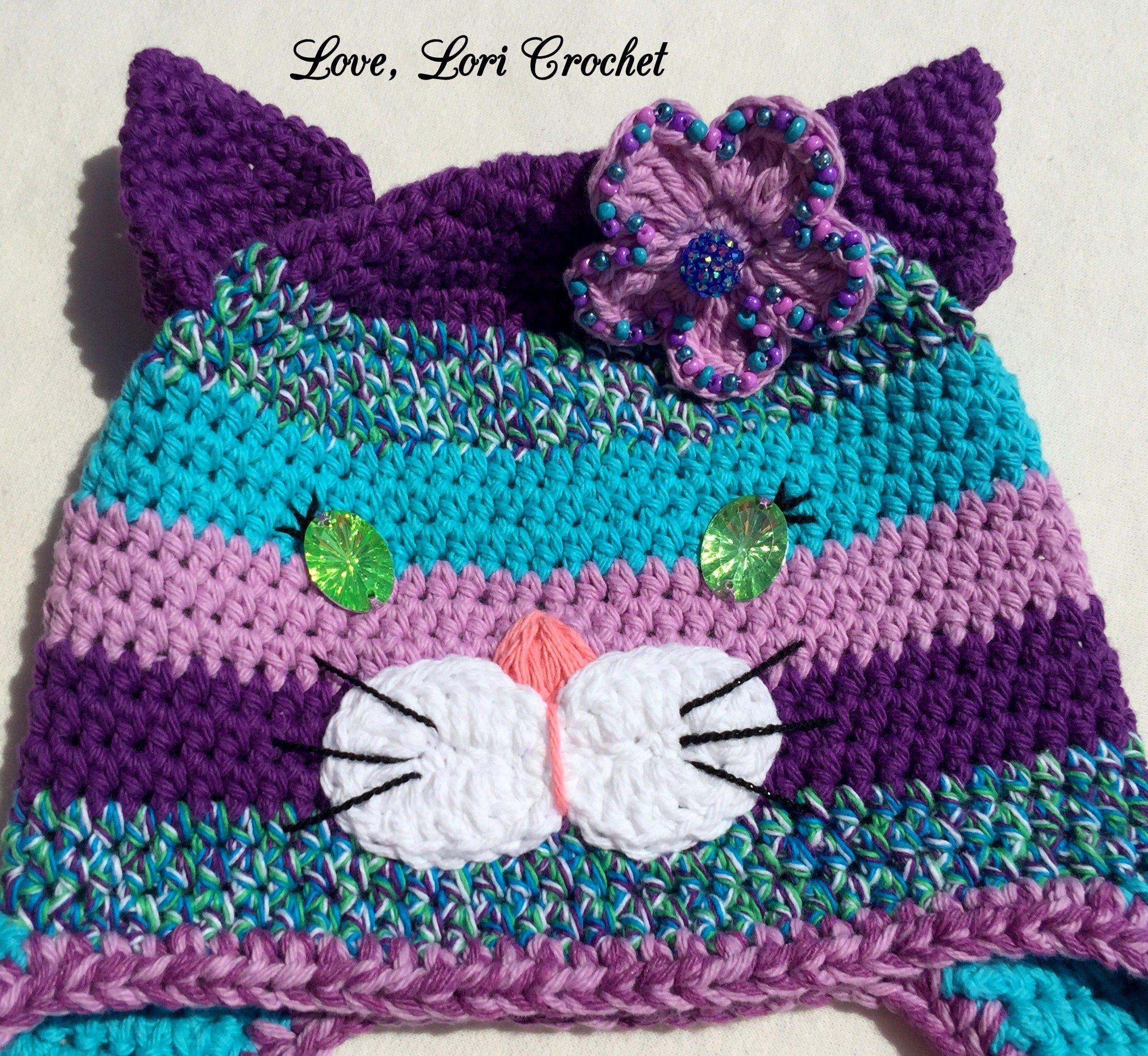 Crochet Pattern Child's Hat Cat Hat Crochet Pattern - Etsy