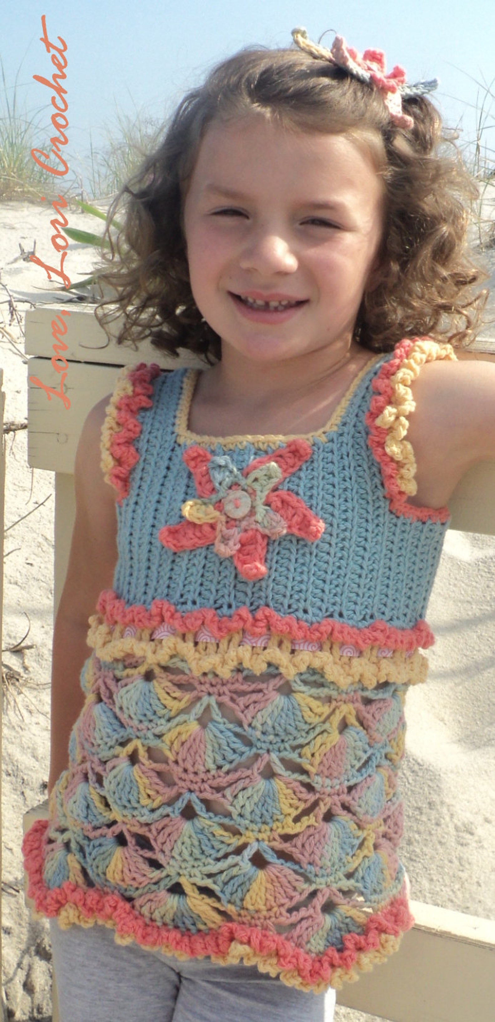 Girl's Top Crochet Pattern, Crochet Pattern Girl, Crochet Pattern Top ...