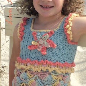 Girl's Top Crochet Pattern, Crochet Pattern Girl, Crochet Pattern Top ...