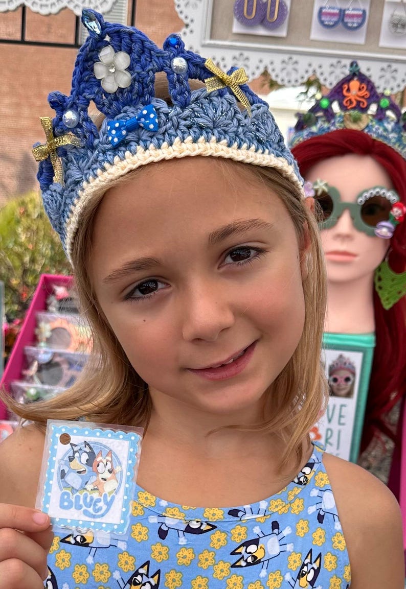 Bluey Tiara, Bingo Tiara, Bluey Crown, Bingo Crown, Bluey Accessory ...