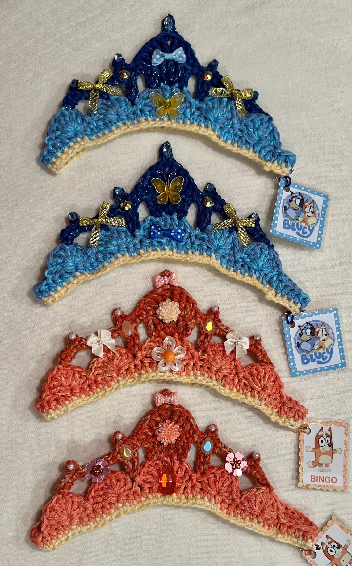 Bluey Tiara, Bingo Tiara, Bluey Crown, Bingo Crown, Bluey Accessory ...