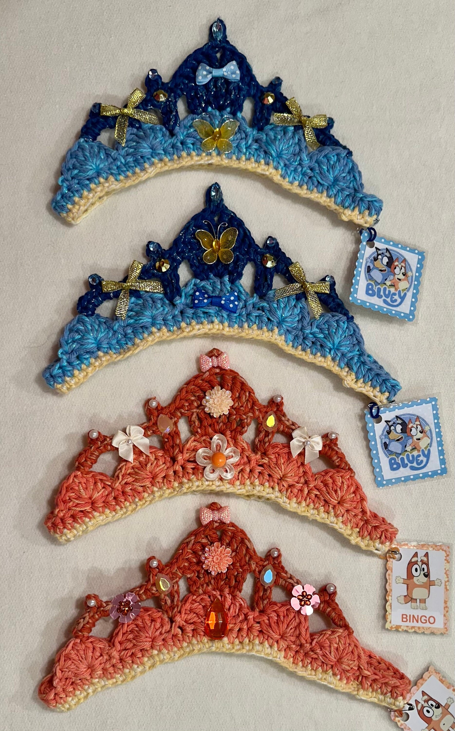 Bluey Tiara, Bingo Tiara, Bluey Crown, Bingo Crown, Bluey Accessory ...