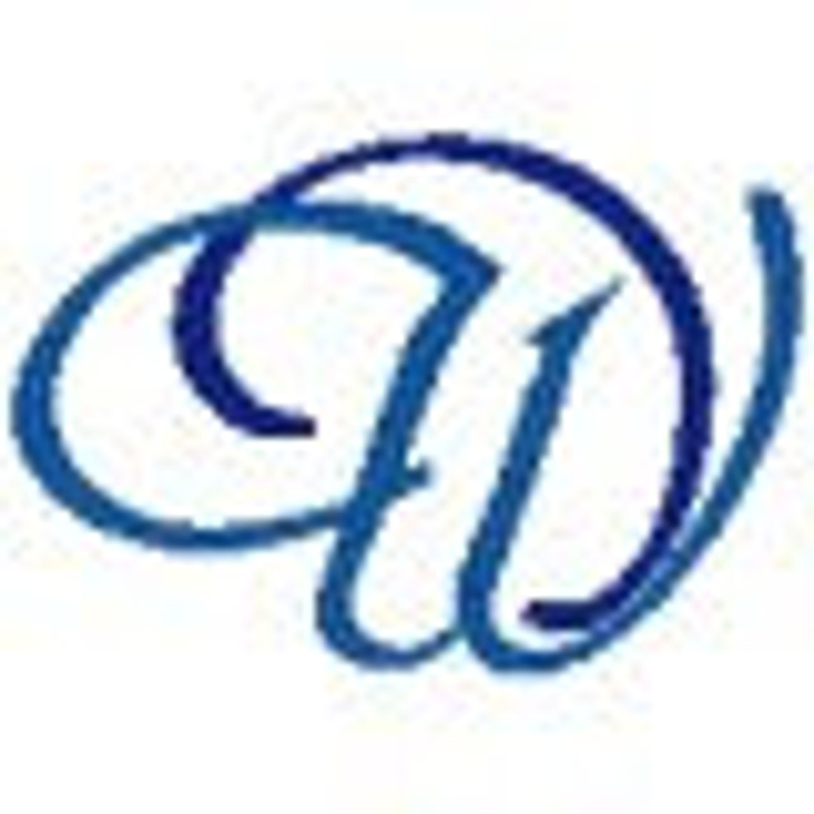 2 Tone Script Monogram Embroidery Digital File - Etsy