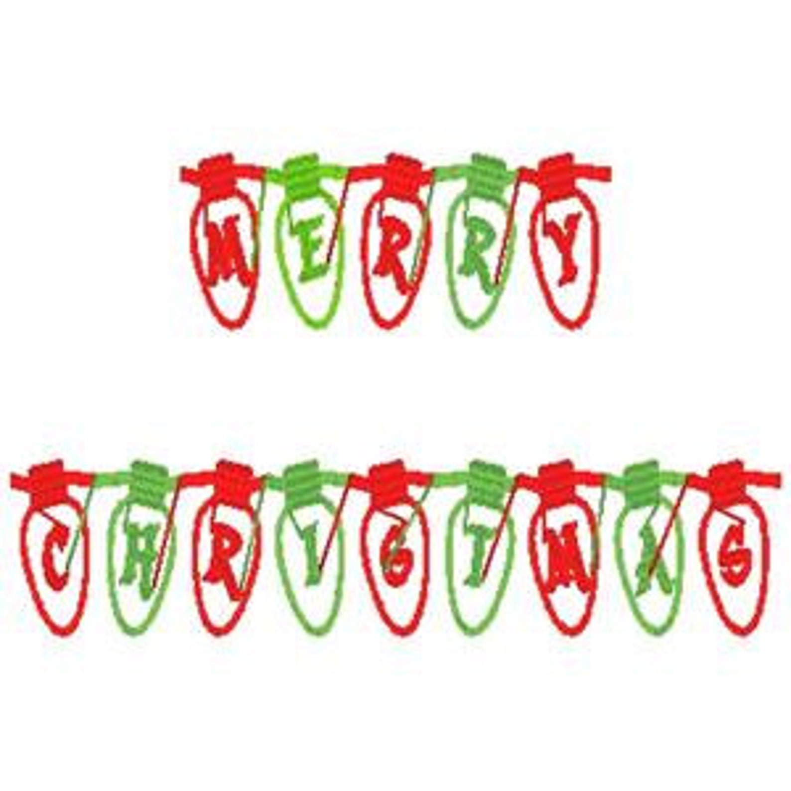 Christmas Lights Font Machine Embroidery Designs 3sizes - Etsy