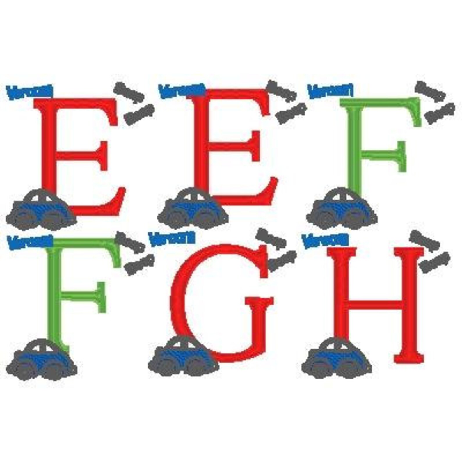 Car Frame and Font Embroidery Designs - Etsy