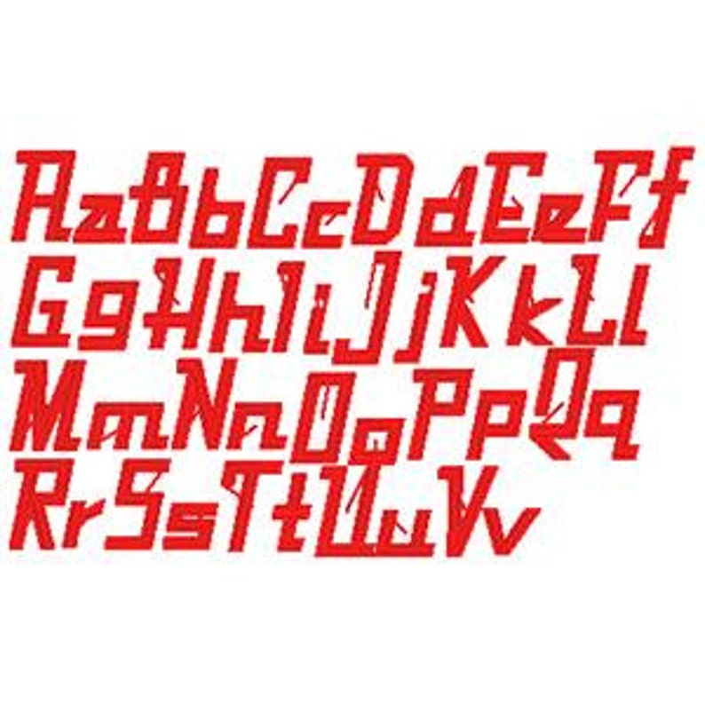 Fifties Style Font Machine Embroidery Design Set Rock N Roll - Etsy