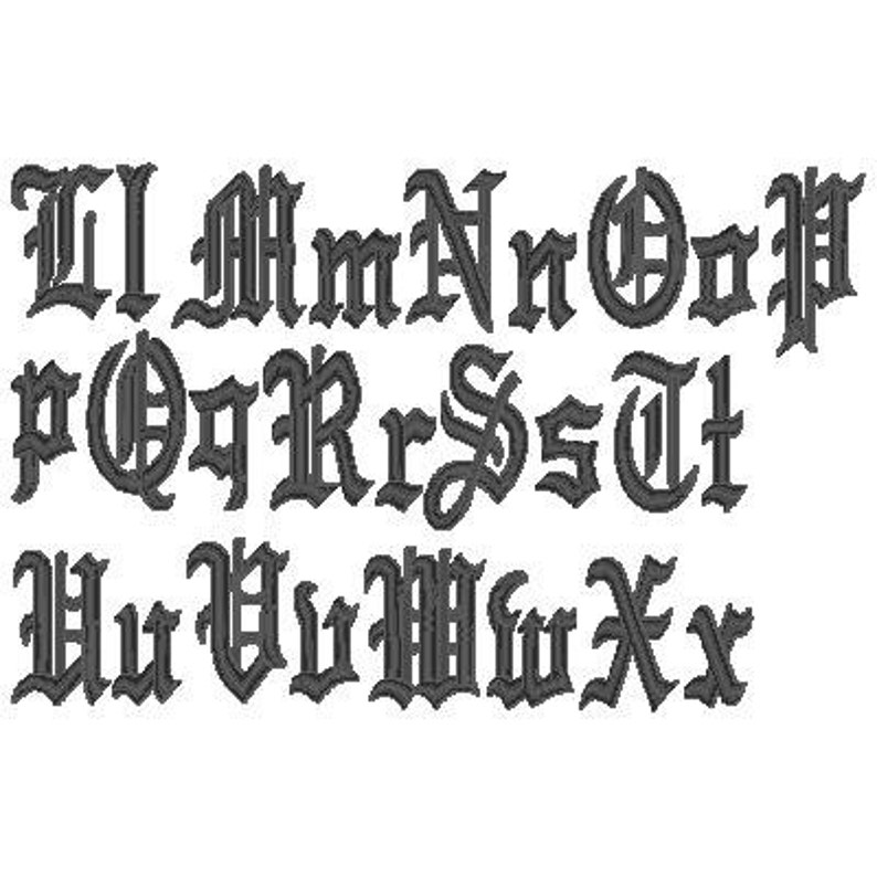 Scroll Font Embroidery Designs - Etsy