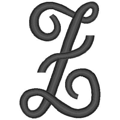 Fancy Script Monogram Font Embroidery Digital File - Etsy
