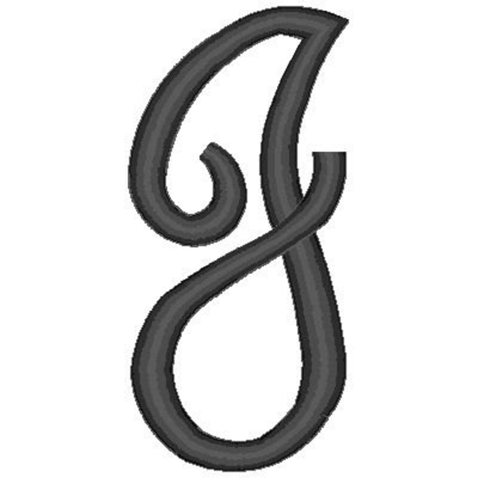 Fancy Script Monogram Font Embroidery Digital File - Etsy