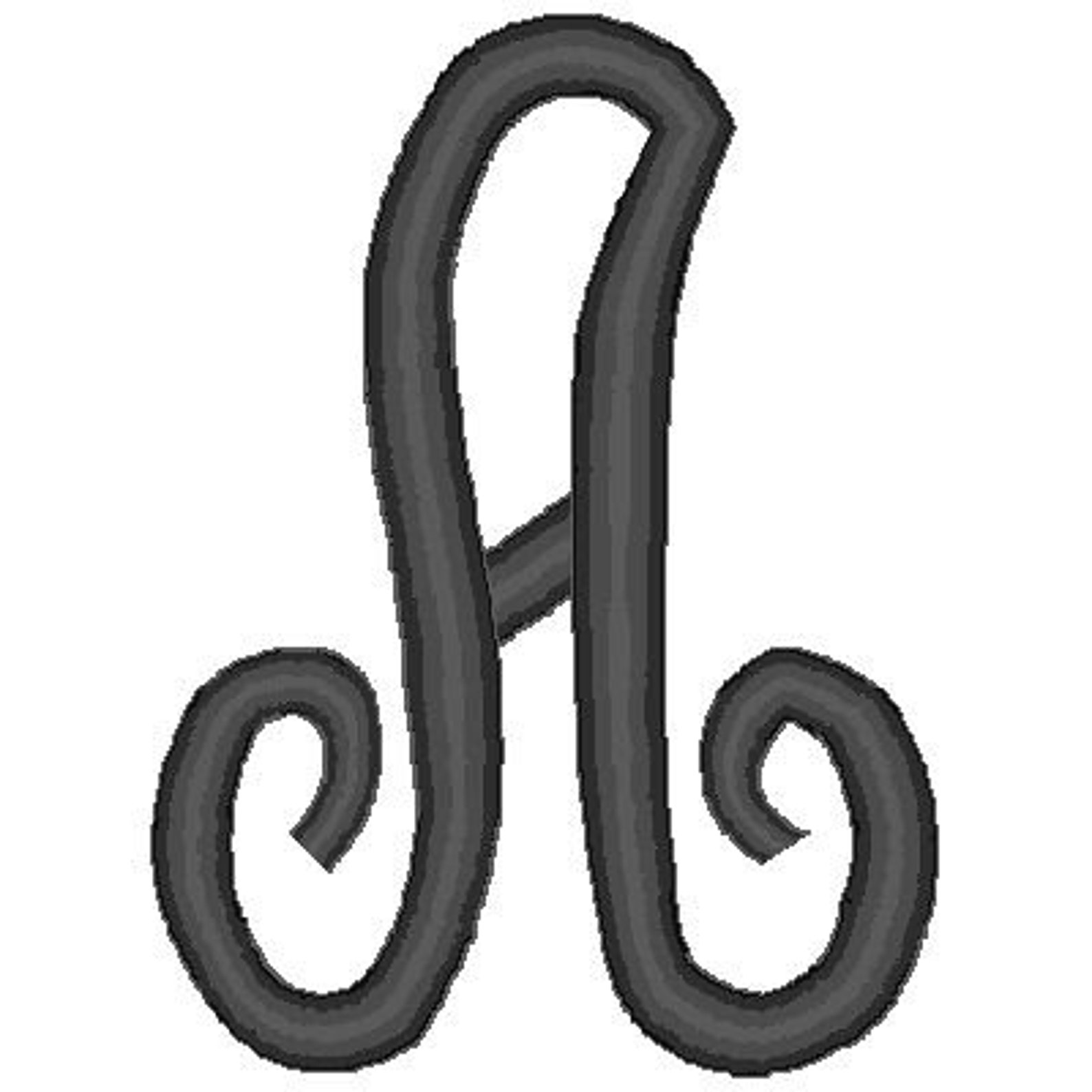 Fancy Script Monogram Font Embroidery Digital File - Etsy