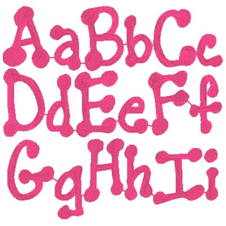 Kacie Font for Machine Embroidery Design With 3 Frames - Etsy