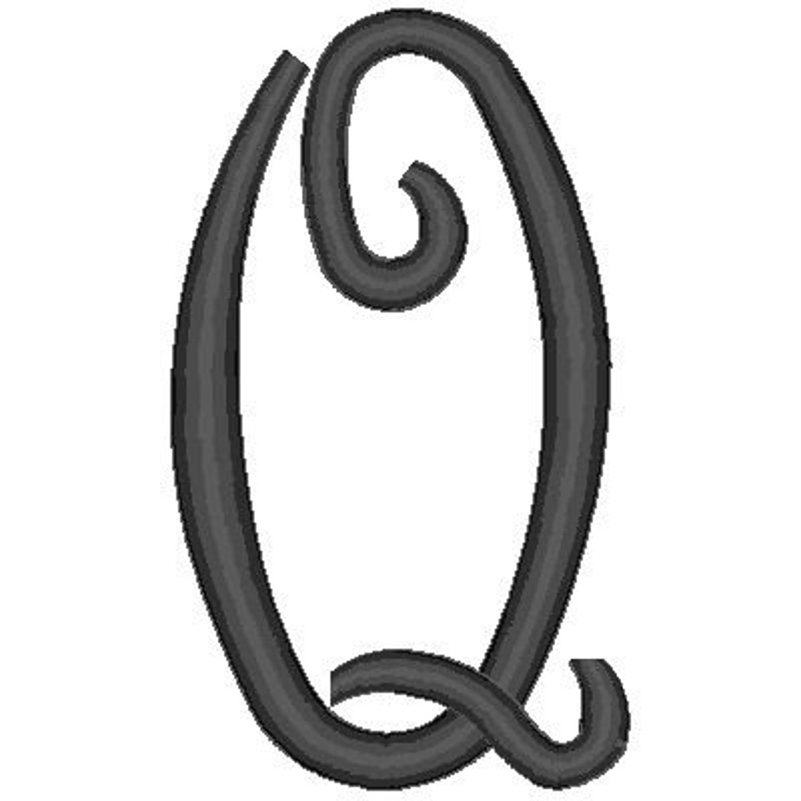 Fancy Script Monogram Font Embroidery Digital File - Etsy