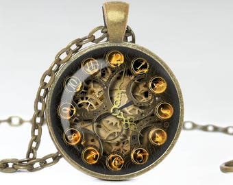 Clock Necklace - Etsy