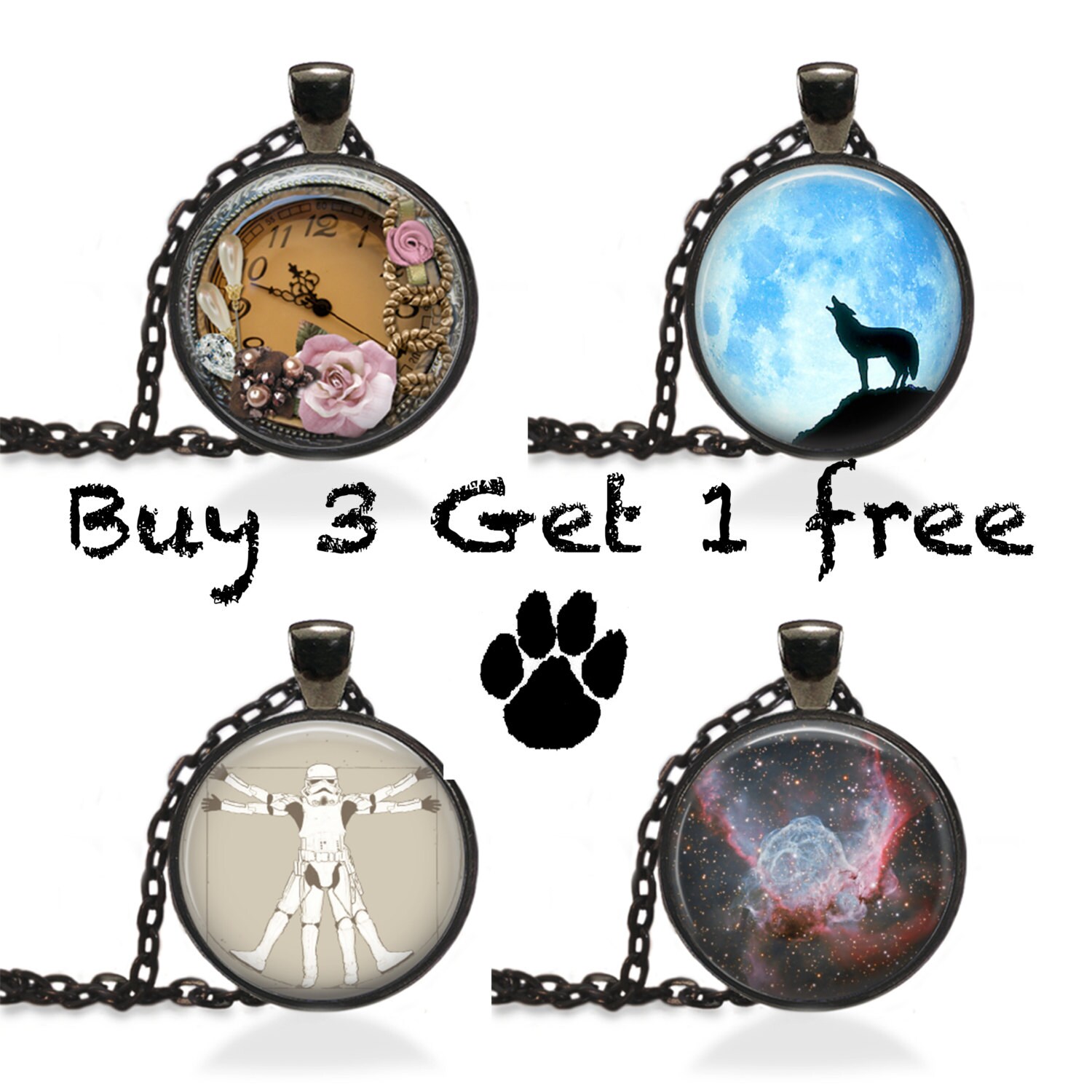 Blue Moon Jewelry, Wolf Necklace, Animal Moon Pendant A25 - Etsy