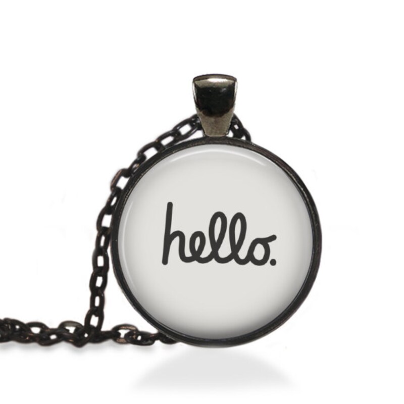 Hello Necklace - Etsy