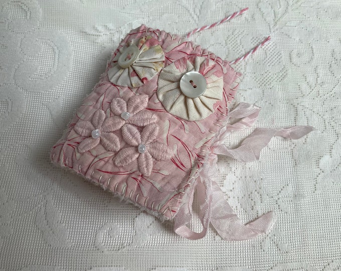 Fabric Handmade Book, Fabric Needlecase, Handmade Sewing Book, Unique ...