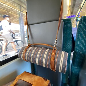 Personalized Leather Blanket Carrier Plaid Shoulder Strap Picnic ...