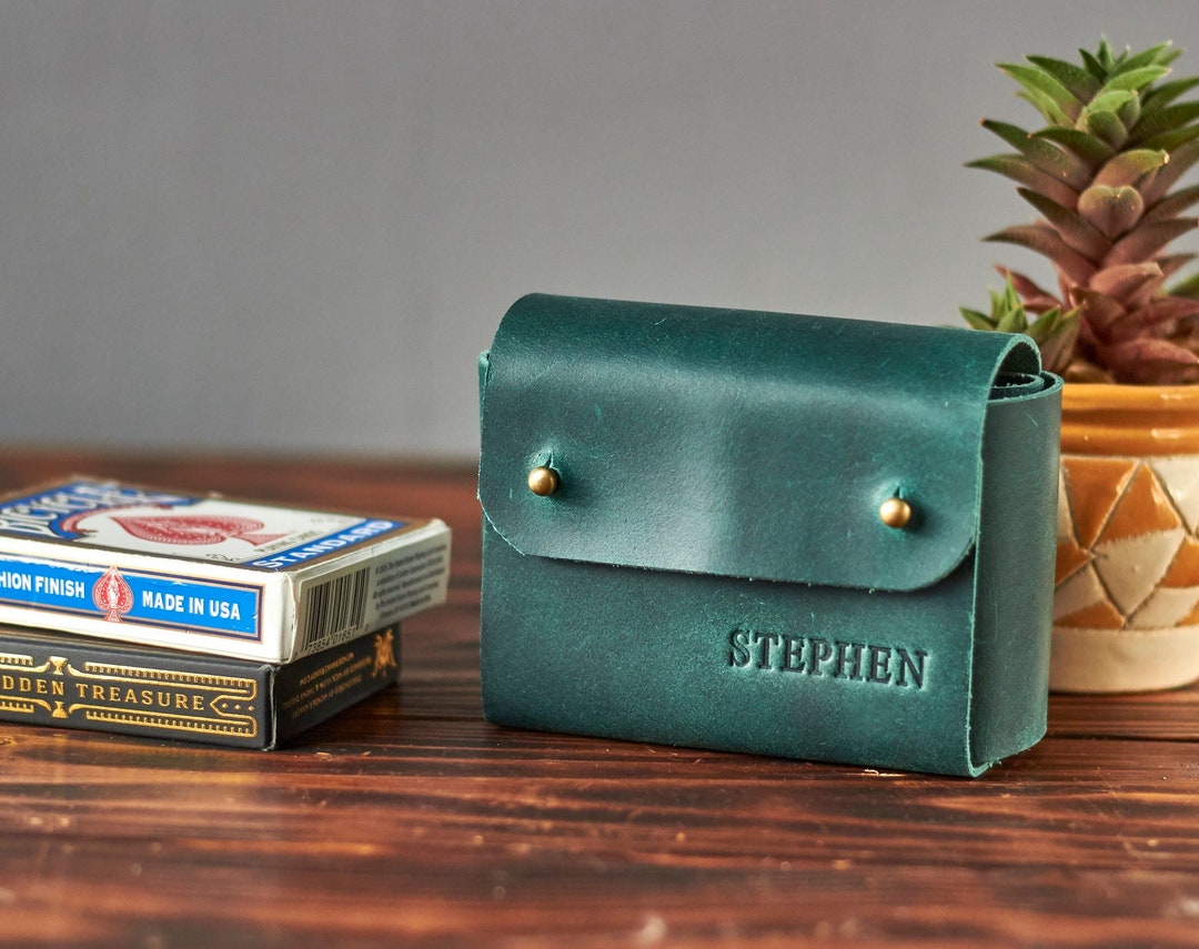 2 Deck Personalized Leather Playing Card Case - Etsy