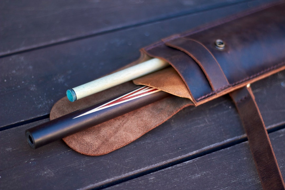 Personalized Leather Pool Cue Case: Hand-stitched Billiard Case - Etsy