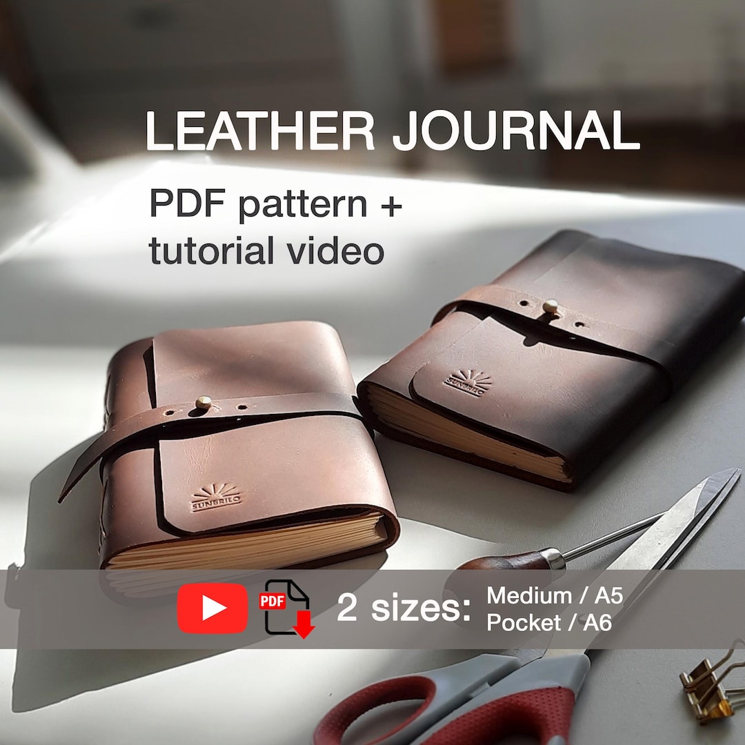 Leather Journal DIY PDF Craft Pattern & Video Instructions - Etsy