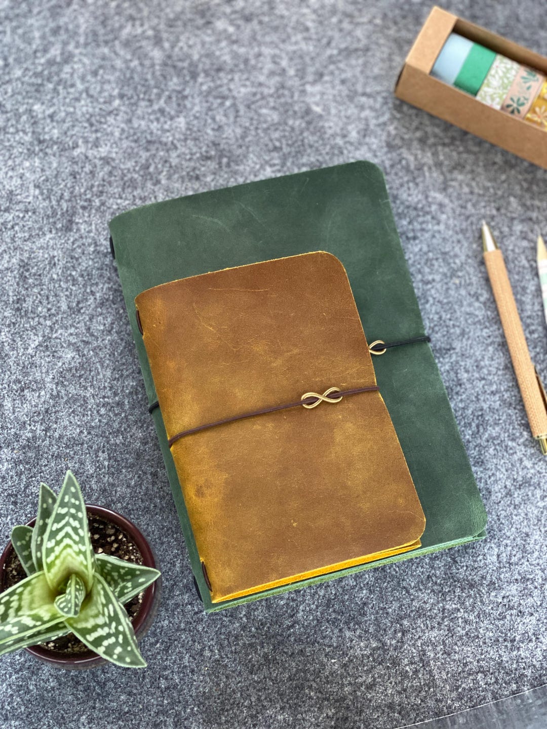 Custom Leather Traveler’s Notebook A5 A6 Handmade Trifold Refillable ...