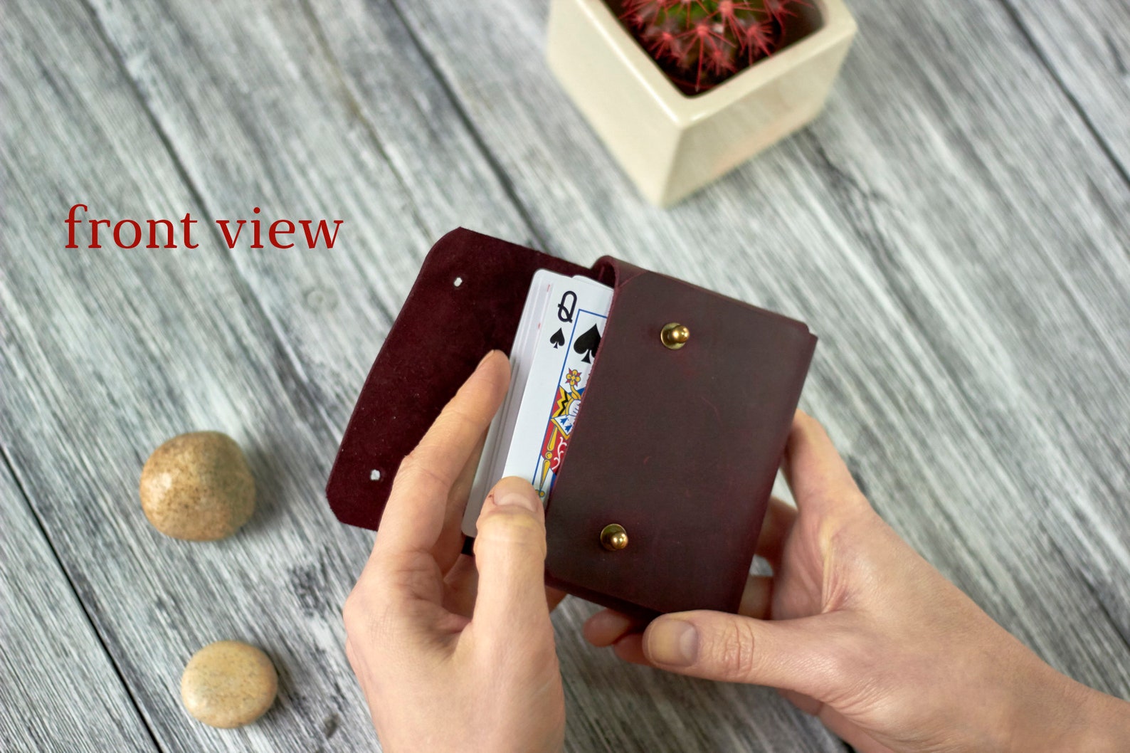 Personalized Leather Playing Card Case Gift for Poker Players - Etsy