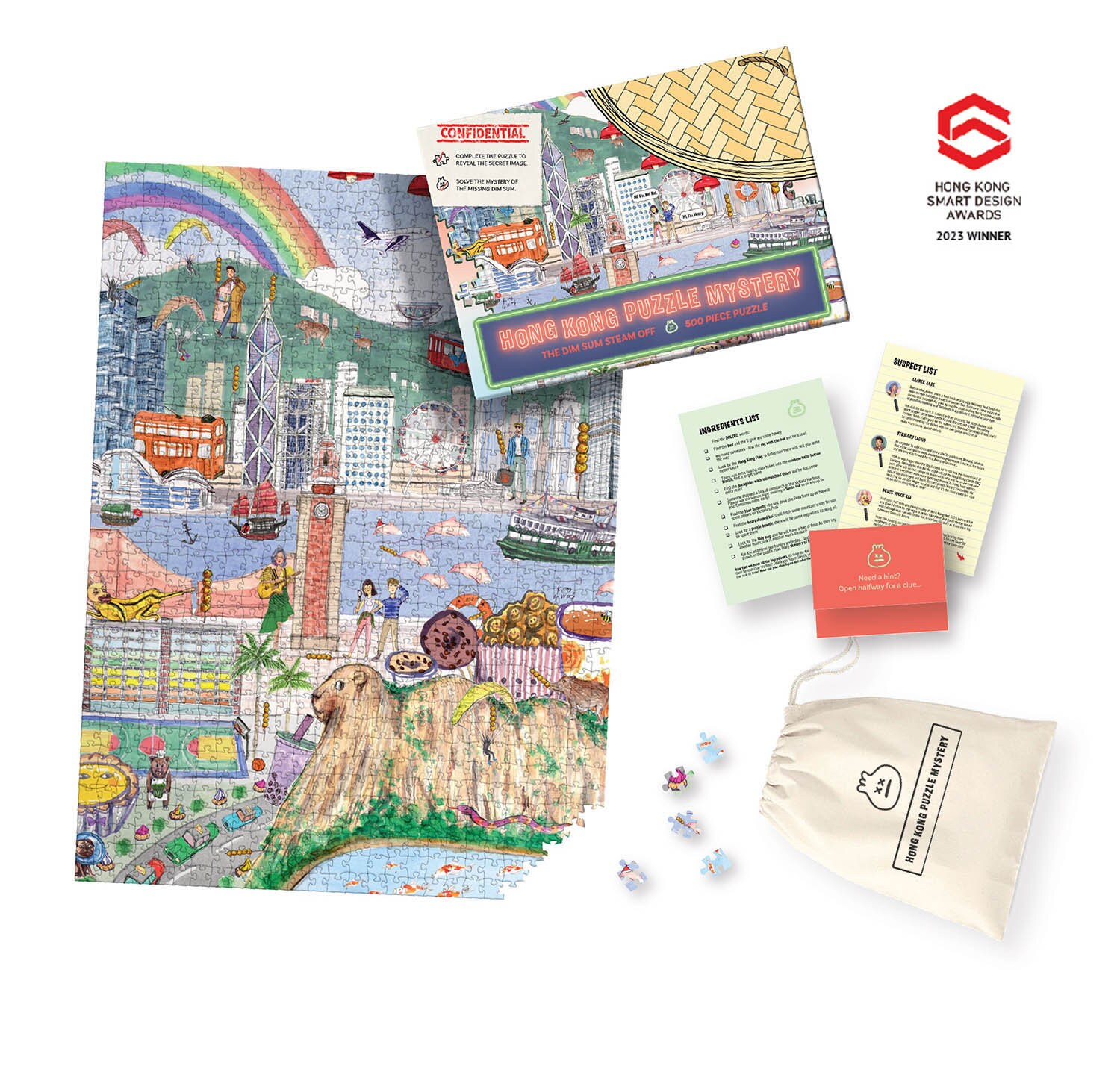 Hong Kong Puzzle Mystery: the Dim Sum Steam off | 500 Piece Jigsaw ...