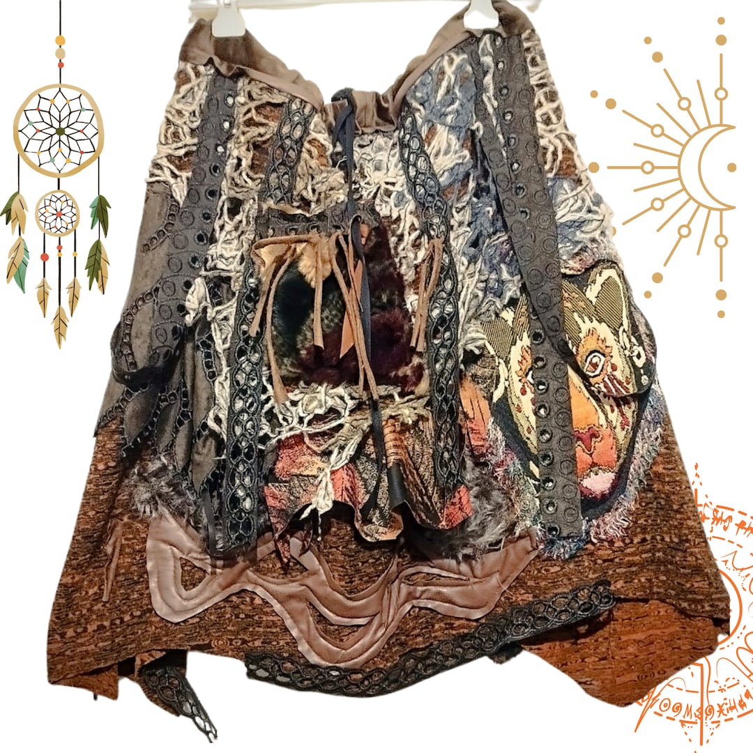 Shamanic Skirt, Primitive, Spiritual Fashion, Ritual Dance Clothing ...