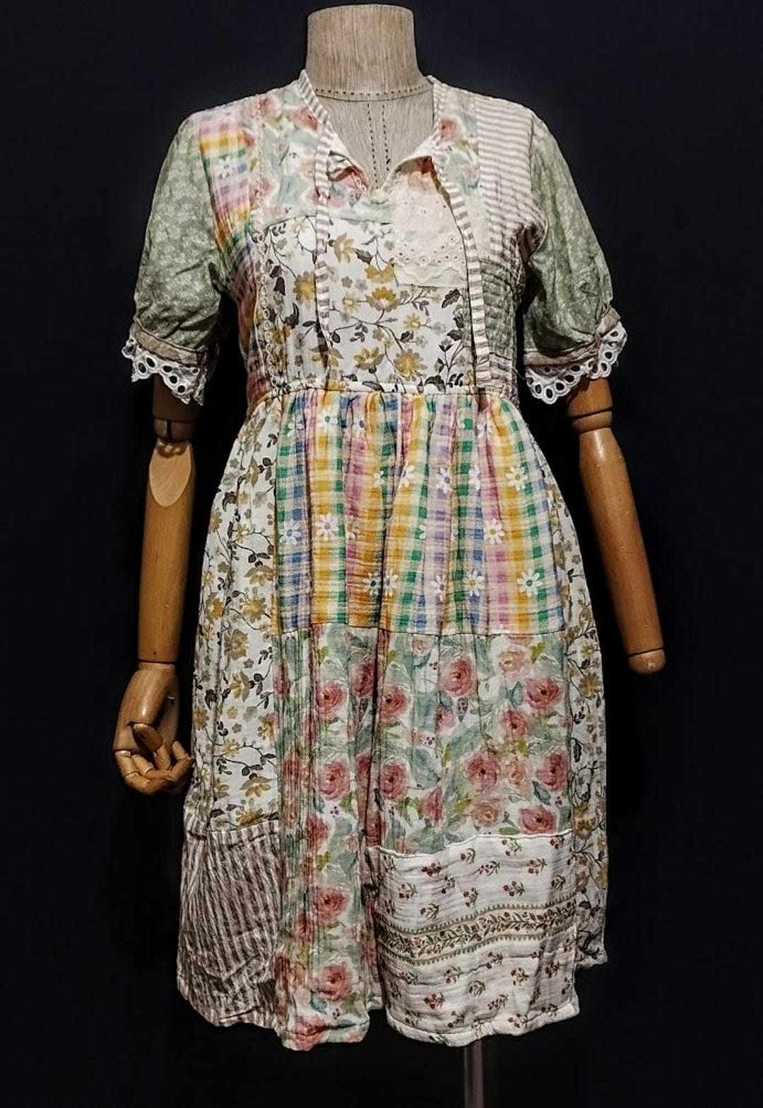 Muslin Dress,patchwork, Unique, Handmade, Colorful, Summer Dress,ready ...