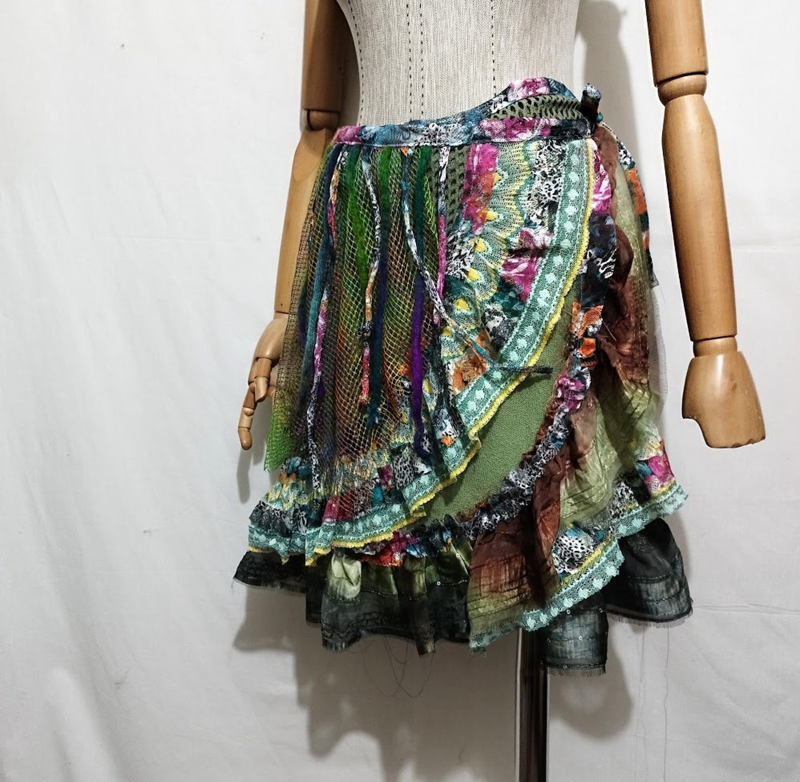 Hippie Wrap Skirt, Shaman, Designer Skirt, Fest, Colorful, Summer, Free ...