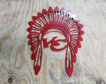 Kc Chiefs Metal Art | Etsy