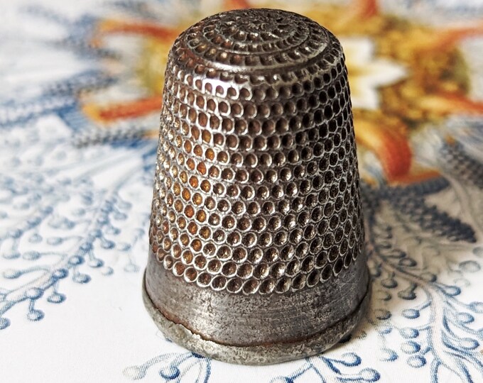 Large Vintage Steel Thimble – Industrial Antique Sewing Tool, Quilting ...
