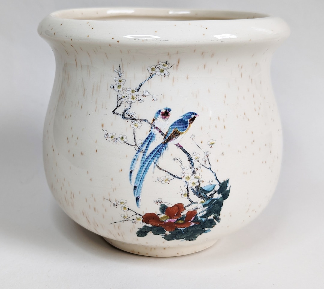 Vintage Ceramic Planter, 70s Studio Pottery, Decorative Ceramic Plant ...