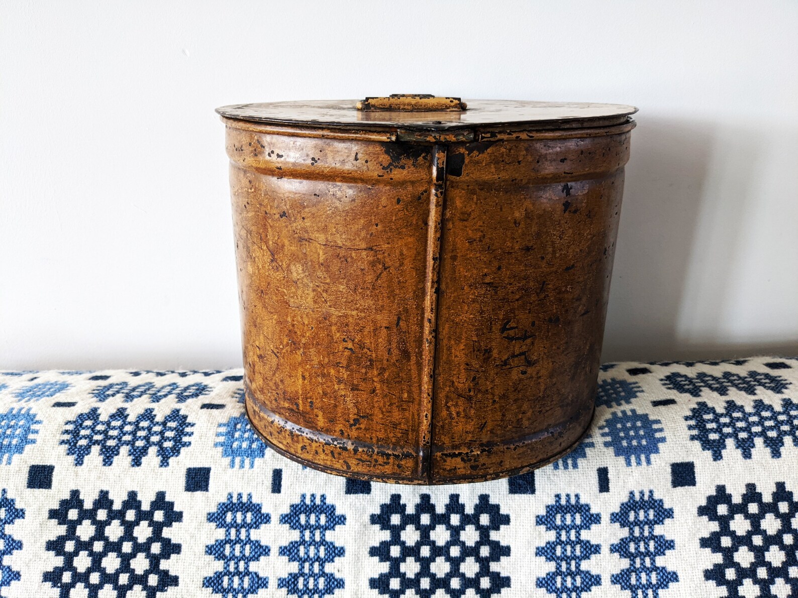 Victorian Hat Box Metal Hat Tin Large Hat Box Metal Flower | Etsy
