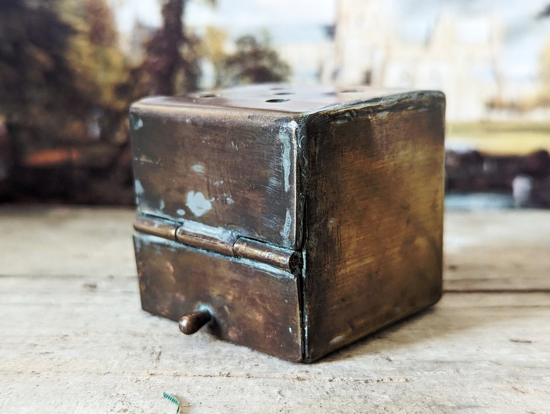 Small Brass Box With Hinged Door, Possible Steam Engine Firebox, Brass ...