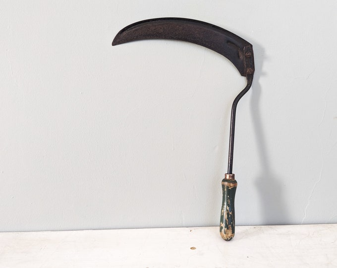 Garden Hand Scythe, Vintage Hand Sickle, Primitive Farming Hand Tool ...