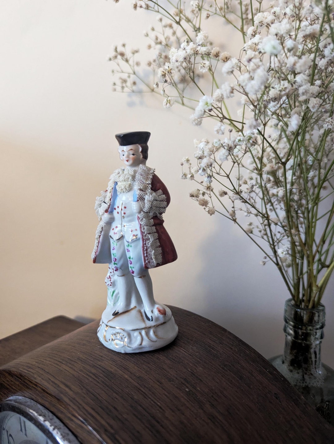 Vintage Ceramic Tape Measure, Georgian Gentleman Figurine, 1950s Kitsch ...