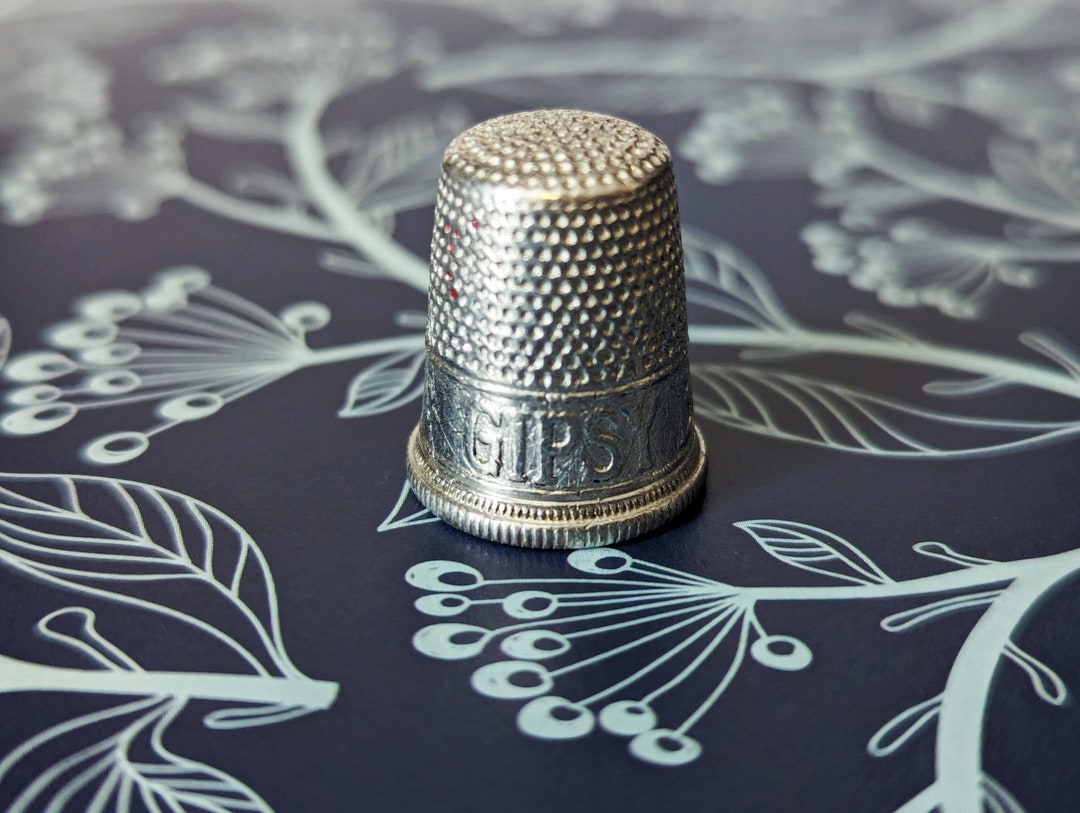 Vintage Gypsy Black Lead Thimble – Antique Aluminium Advertising Sewing ...