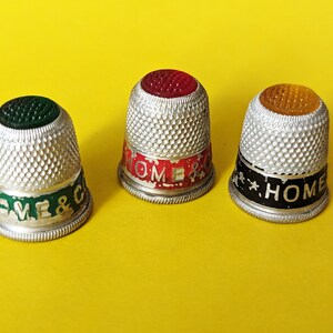 Collection of Advertising Thimbles, Vintage Home & Colonial Thimbles ...