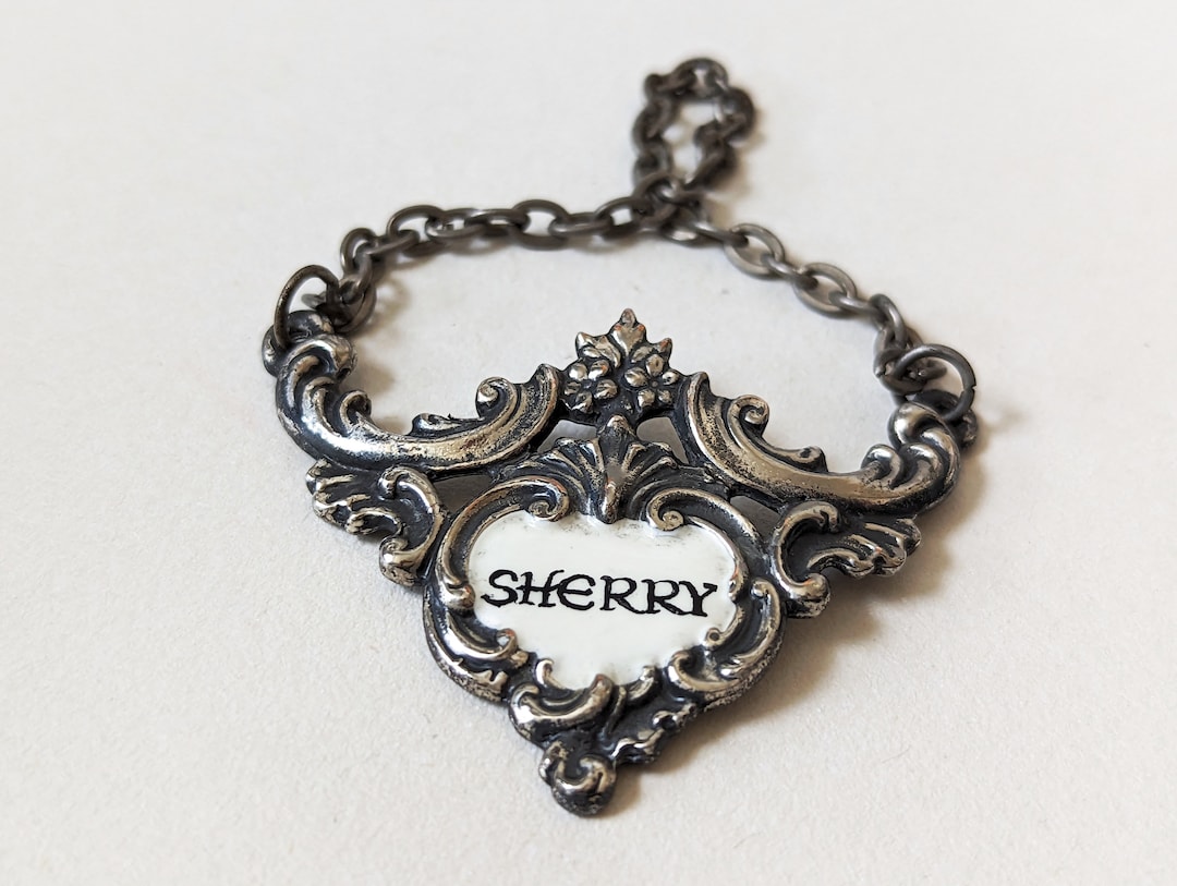 Sherry Decanter Label, Vintage Victorian Style Sherry Bottle Tag ...