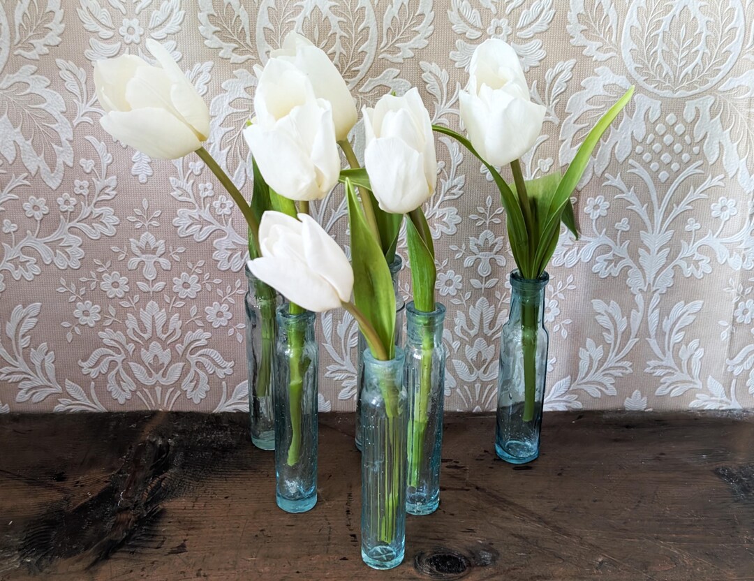 Antique Glass Vial Set, Vintage Chemist Bottles, Apothecary Decor - Etsy