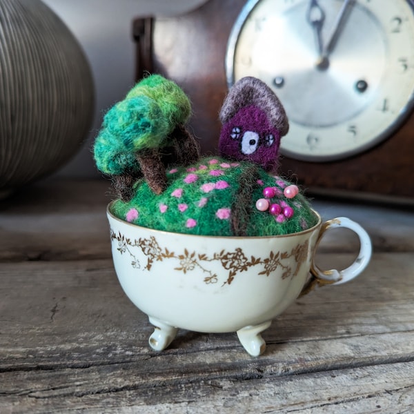 Needle Felted Pin Cushions - Etsy UK