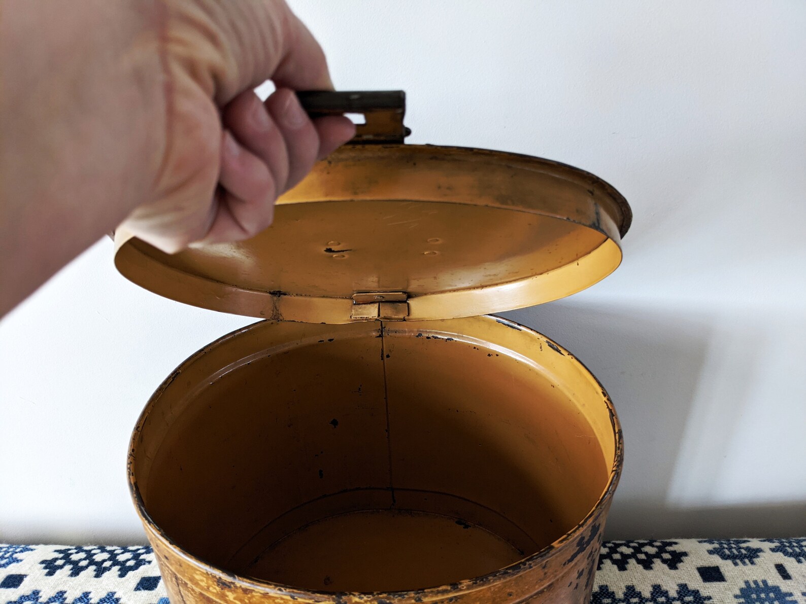 Victorian Hat Box Metal Hat Tin Large Hat Box Metal Flower | Etsy