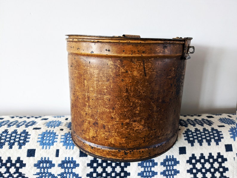 Victorian Hat Box Metal Hat Tin Large Hat Box Metal Flower | Etsy