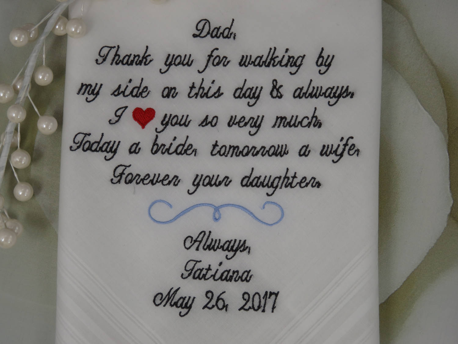Father of the Bride Gift EMBROIDERED Personalized Wedding | Etsy