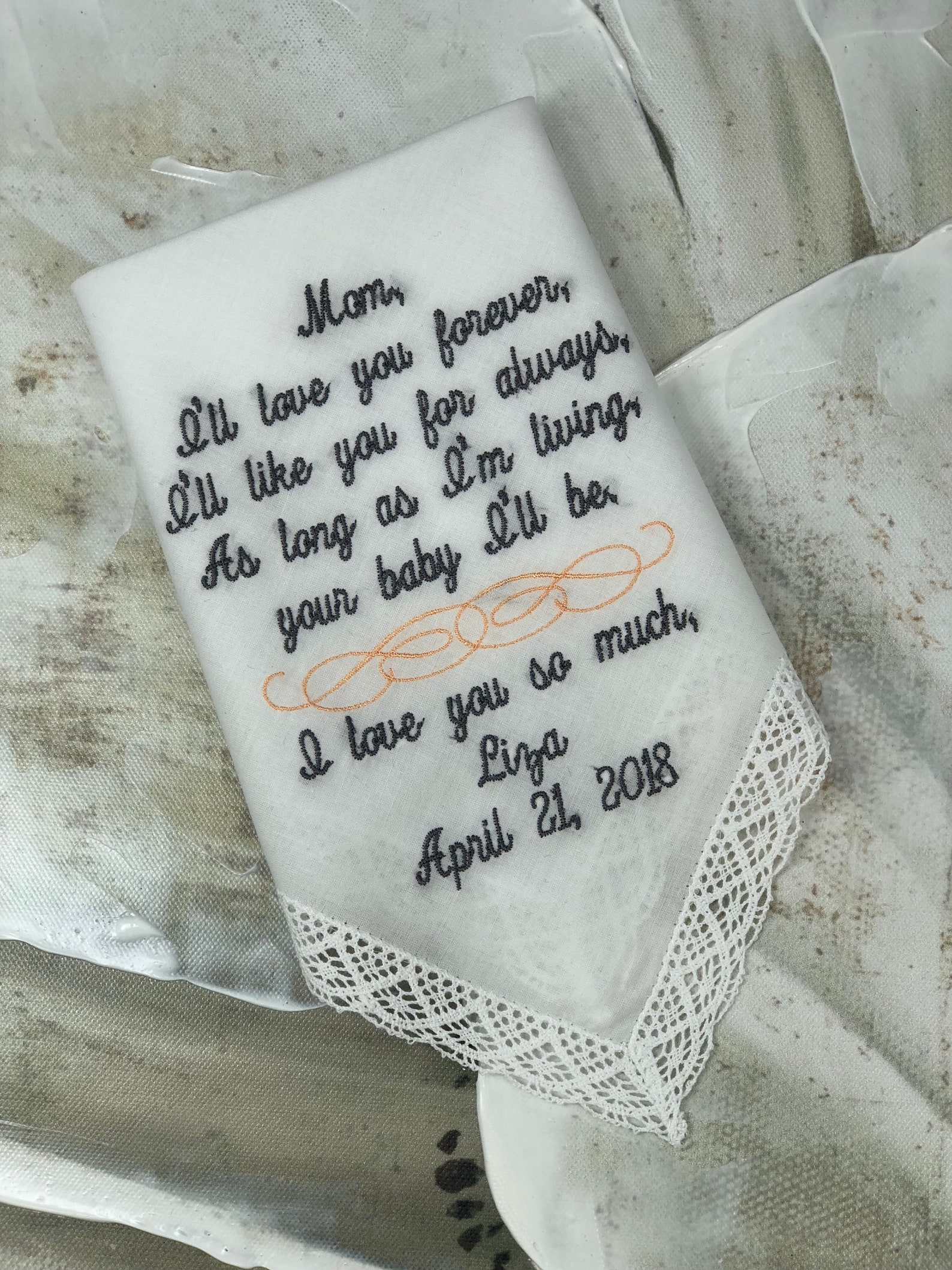 Wedding Gift to Mom Wedding Handkerchief for Mother Mom - Etsy