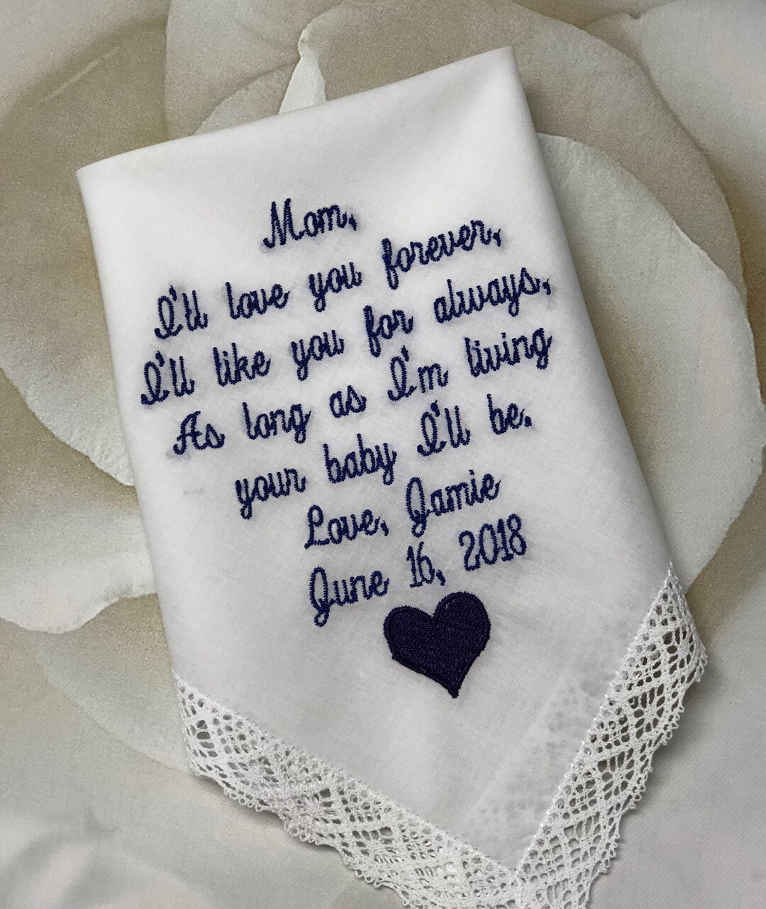 Mother of the Bride Handkerchief-wedding Handkerchief-embroidered ...