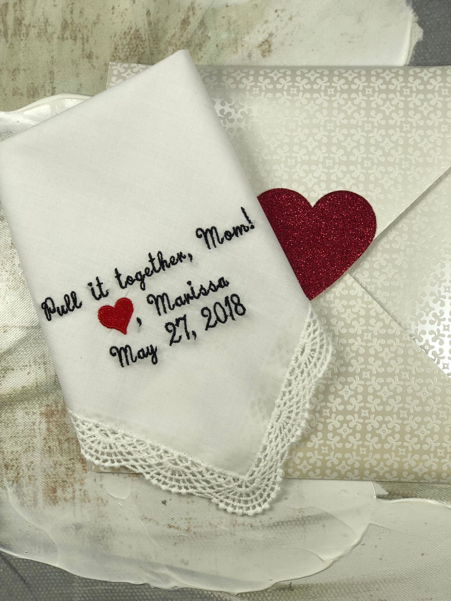 Wedding Handkerchief For Mom-Mom Handkerchief-Mother of the | Etsy