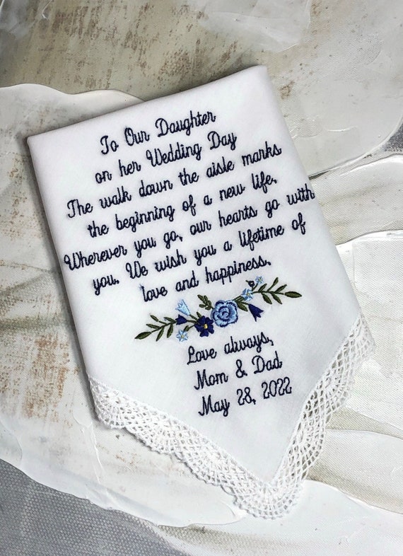Hanky Wedding Personalised Brides Wedding Day Handkerchief | Shop